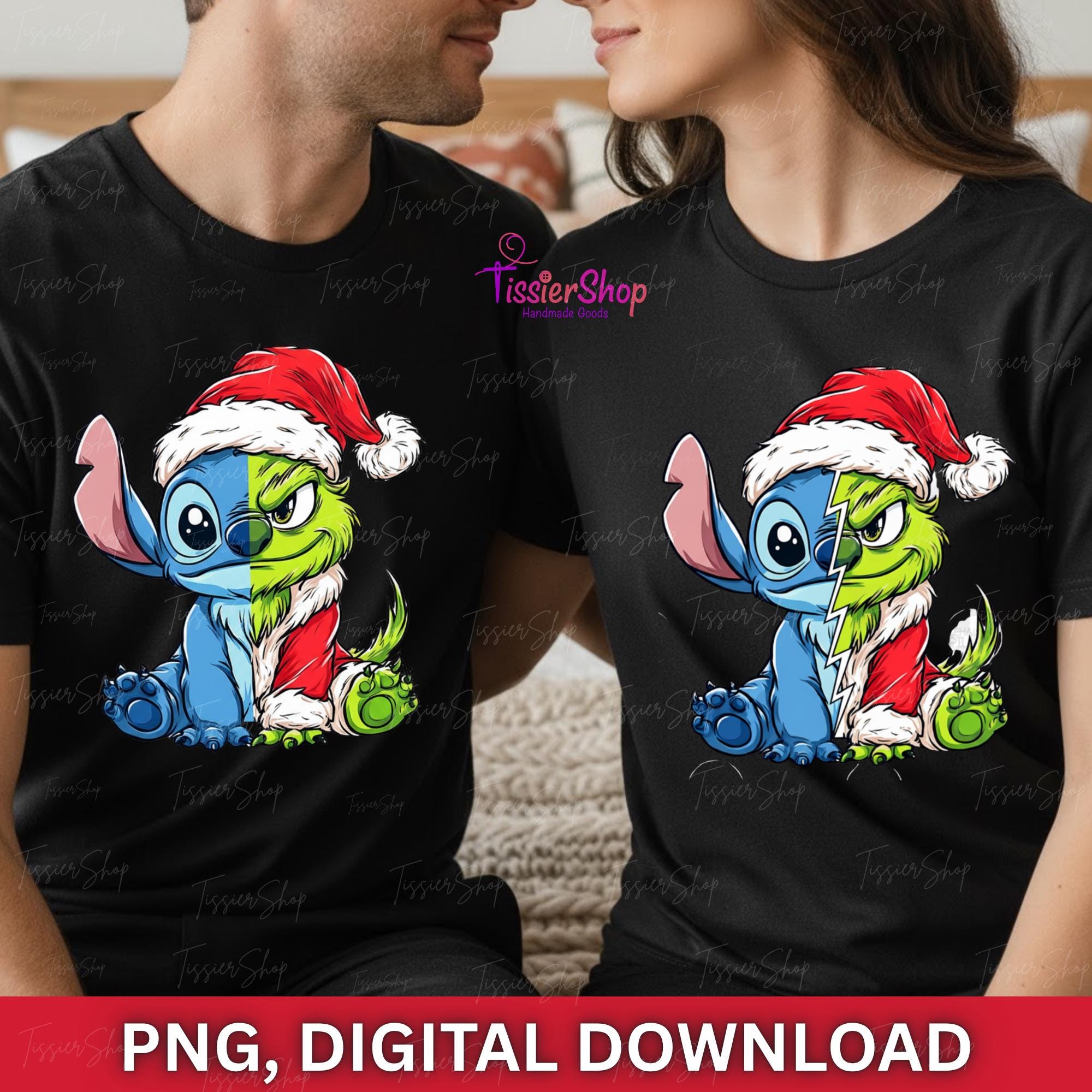 Grinch and Stitch PNG, Half Grinch Half Stitch PNG, Funny Christmas ...