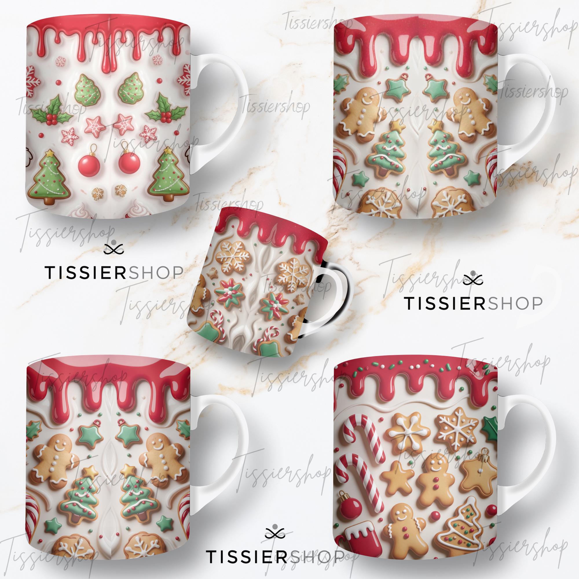 3D Grinch Mug Wrap Bundle PNG, Inflated Puffy Sublimation Design ...
