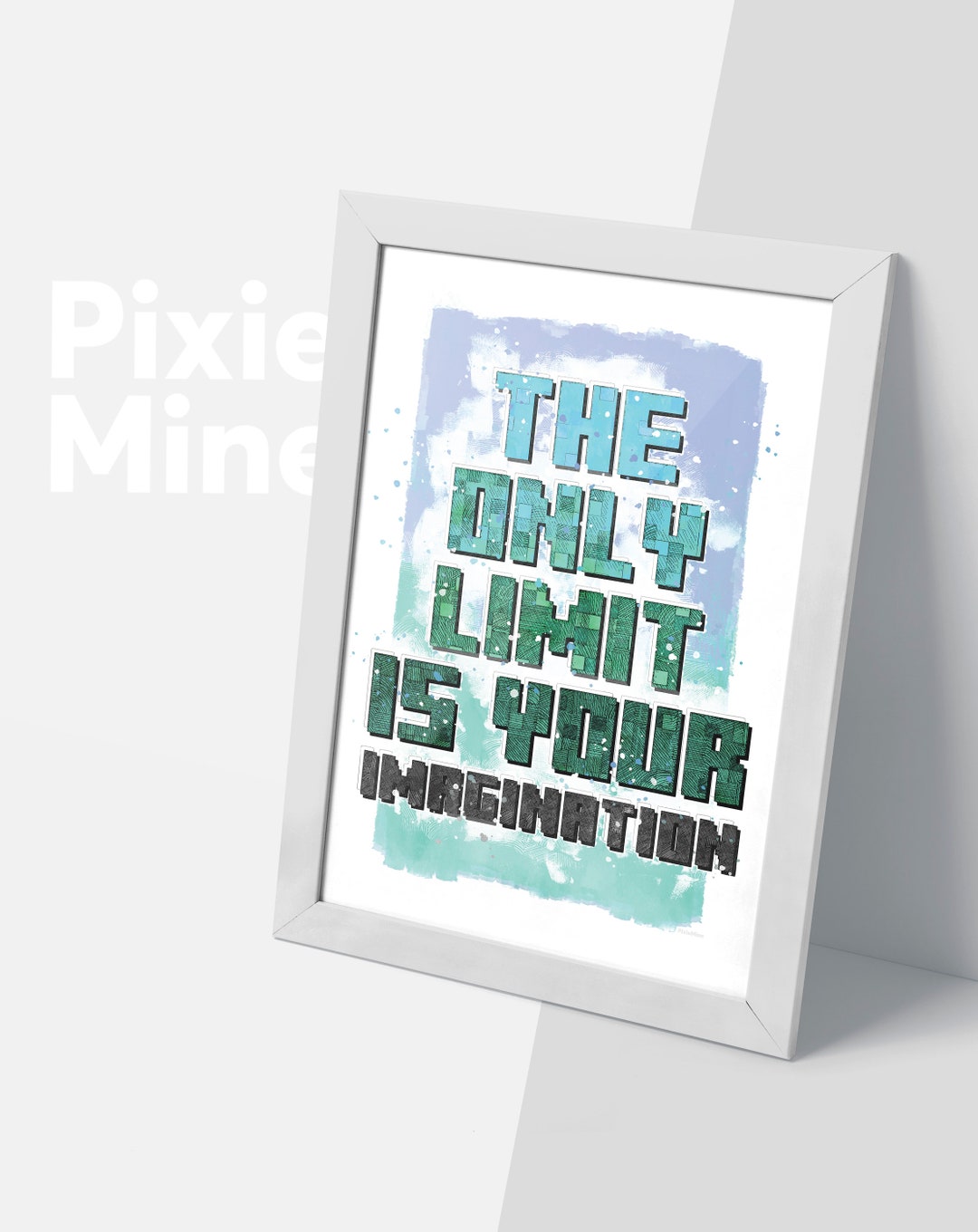 Gamer Quote, Pixel Text Poster, Mine Game Theme, Gamer Room Wall Decor ...