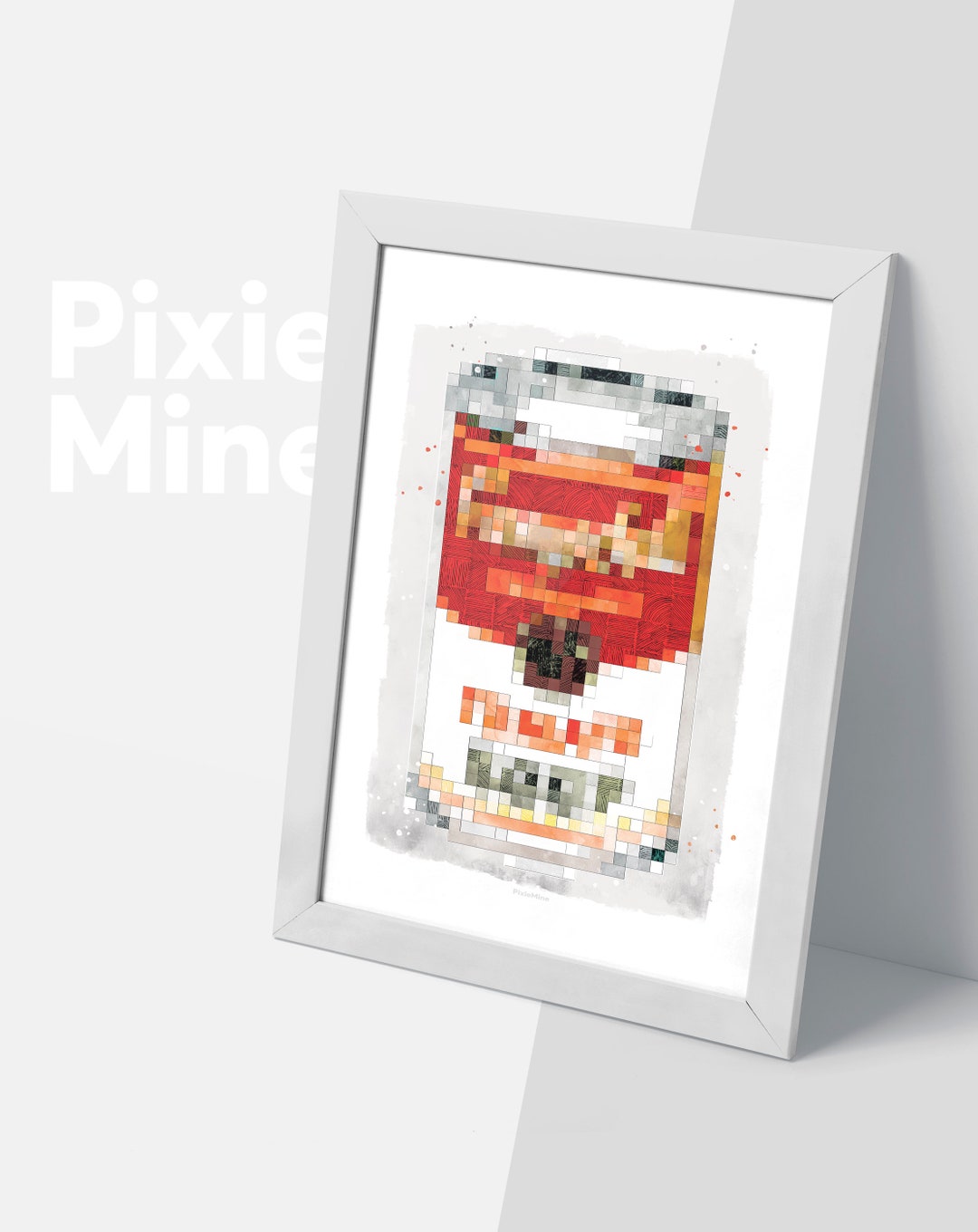 Pixel Paintig Replica, Andy Warhol, Campbell's Soup Can, Texture Art ...