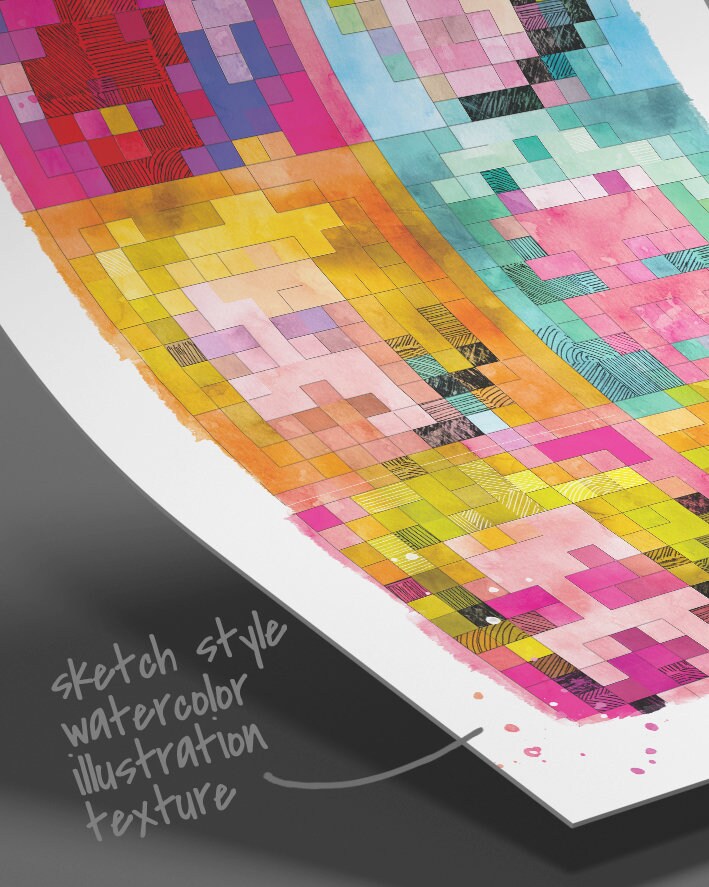 Andy Warhol, Marilyn Monroe, Pixel Paintig Replica, Gamer Poster ...