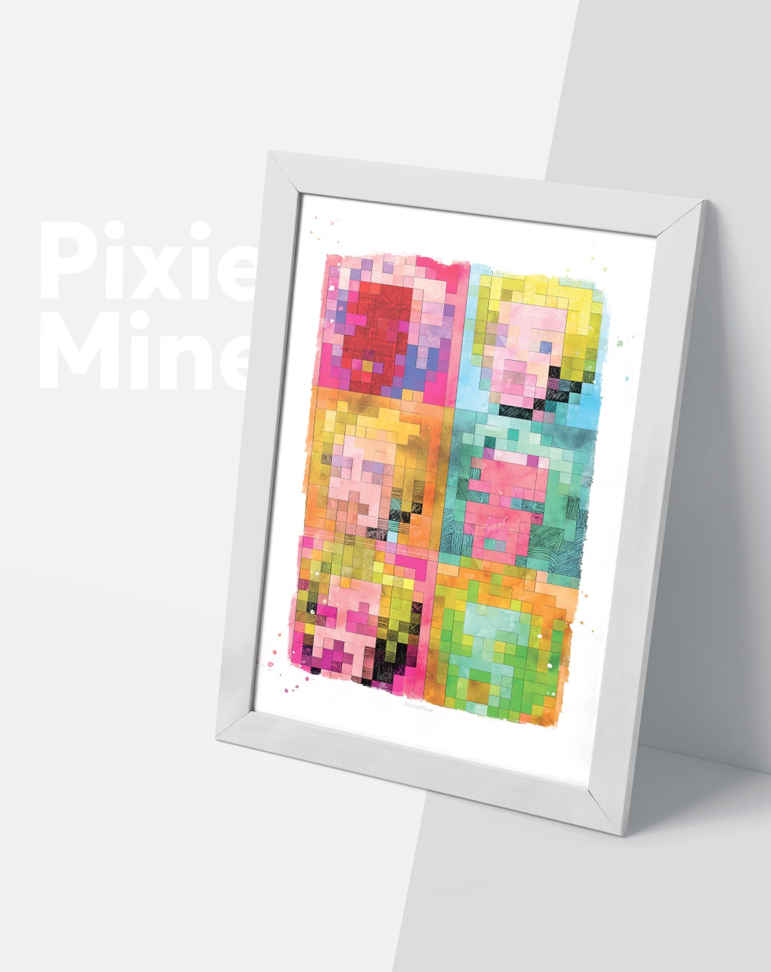 Andy Warhol, Marilyn Monroe, Pixel Paintig Replica, Gamer Poster ...