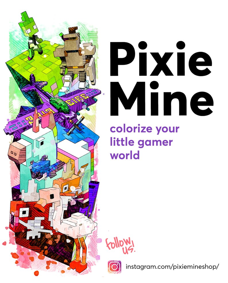 Mine Game Sword, Pixel Poster, Block Art, Instant Digital Print ...
