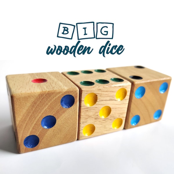 Wooden Dice - Etsy