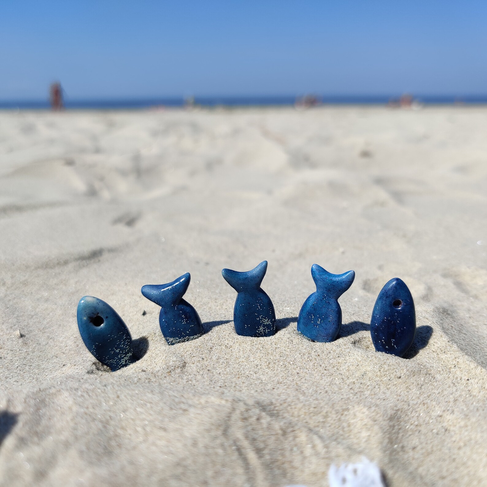 Blue Fish Tokens Craft Supplies One-of-kind Miniatures - Etsy