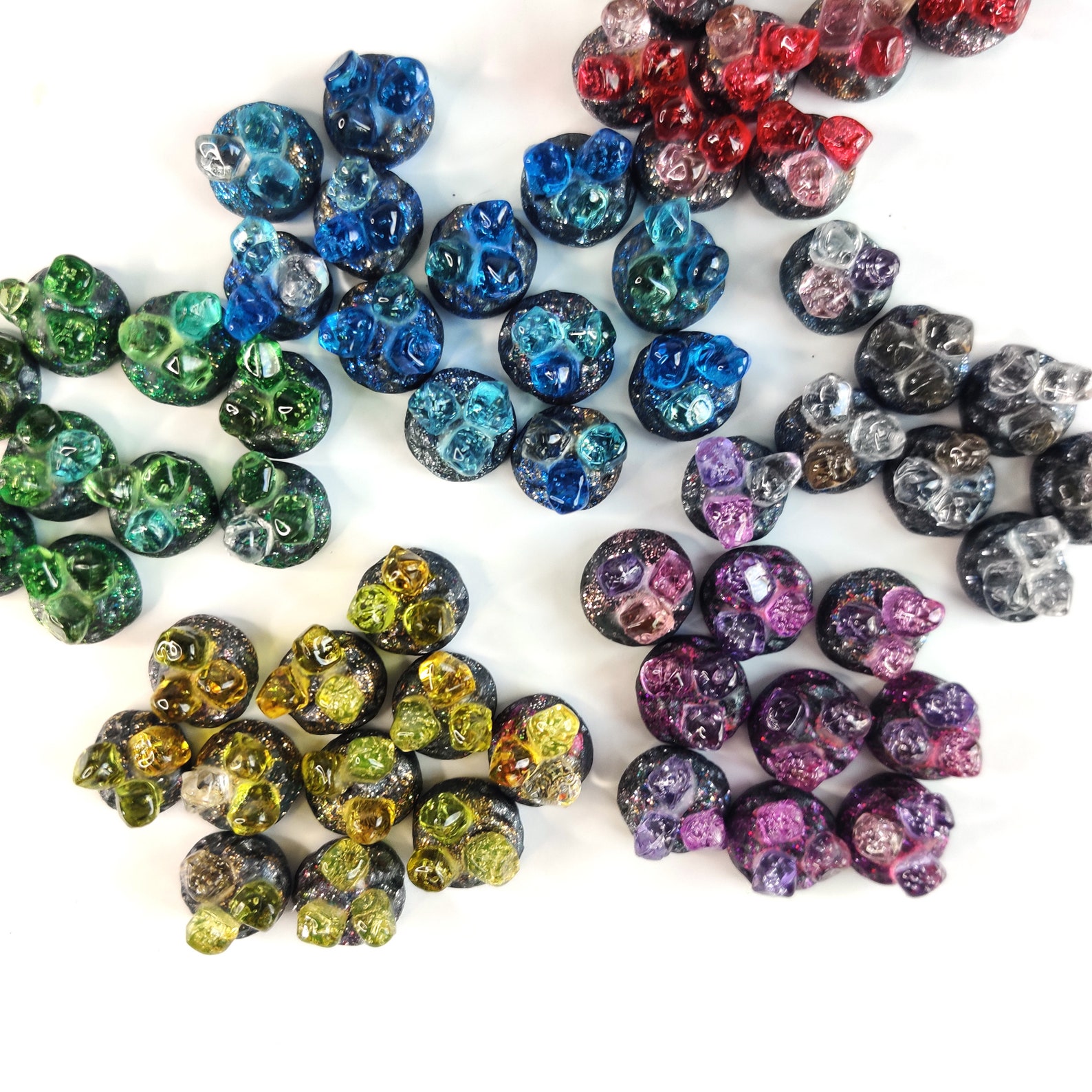 Gemstones, Color Crystals - Random Color Mix. Material - Polymer Clay ...