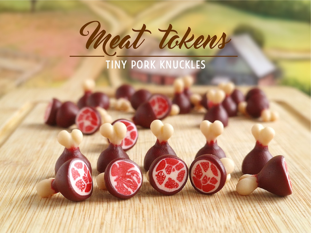 Polymer Clay Meat Miniatures: Ham, Pork Knuckle Game Tokens - Etsy