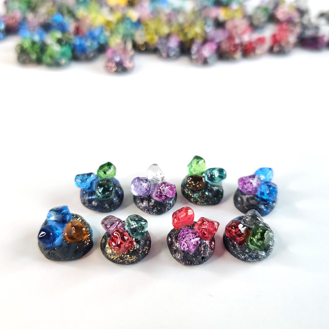 Gemstones, Color Crystals - Random Color Mix. Material - Polymer Clay ...