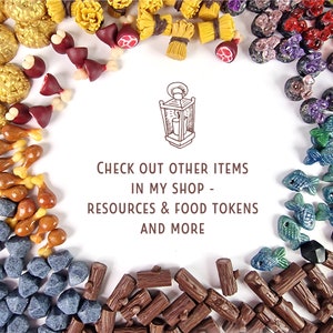 Resource Tokens - WOOD, Logs, Board Game Components, Board Game Pieces ...