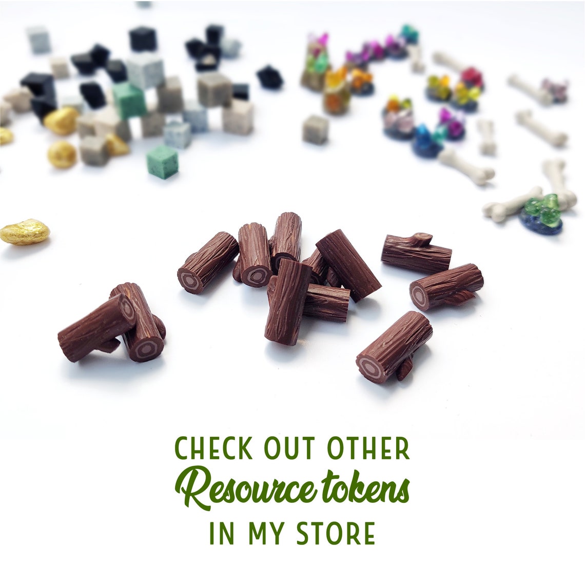Resource Tokens WOOD Logs Board Game Components Board - Etsy