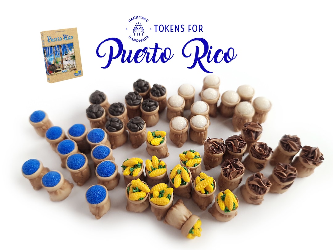 Upgrade Tokens for Puerto Rico Game - Miniature Bags With Corn, Sugar ...