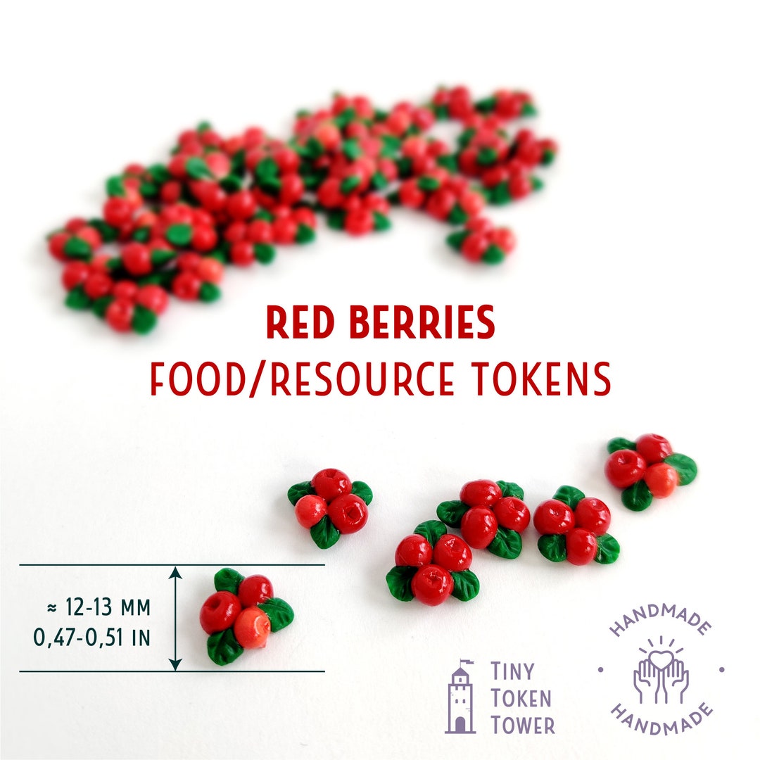 Handmade Polymer Clay Red Berries: Board Game Resource Tokens - Etsy