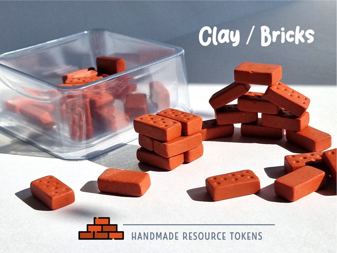 Brick Tokens / Clay Resource Tokens - Etsy