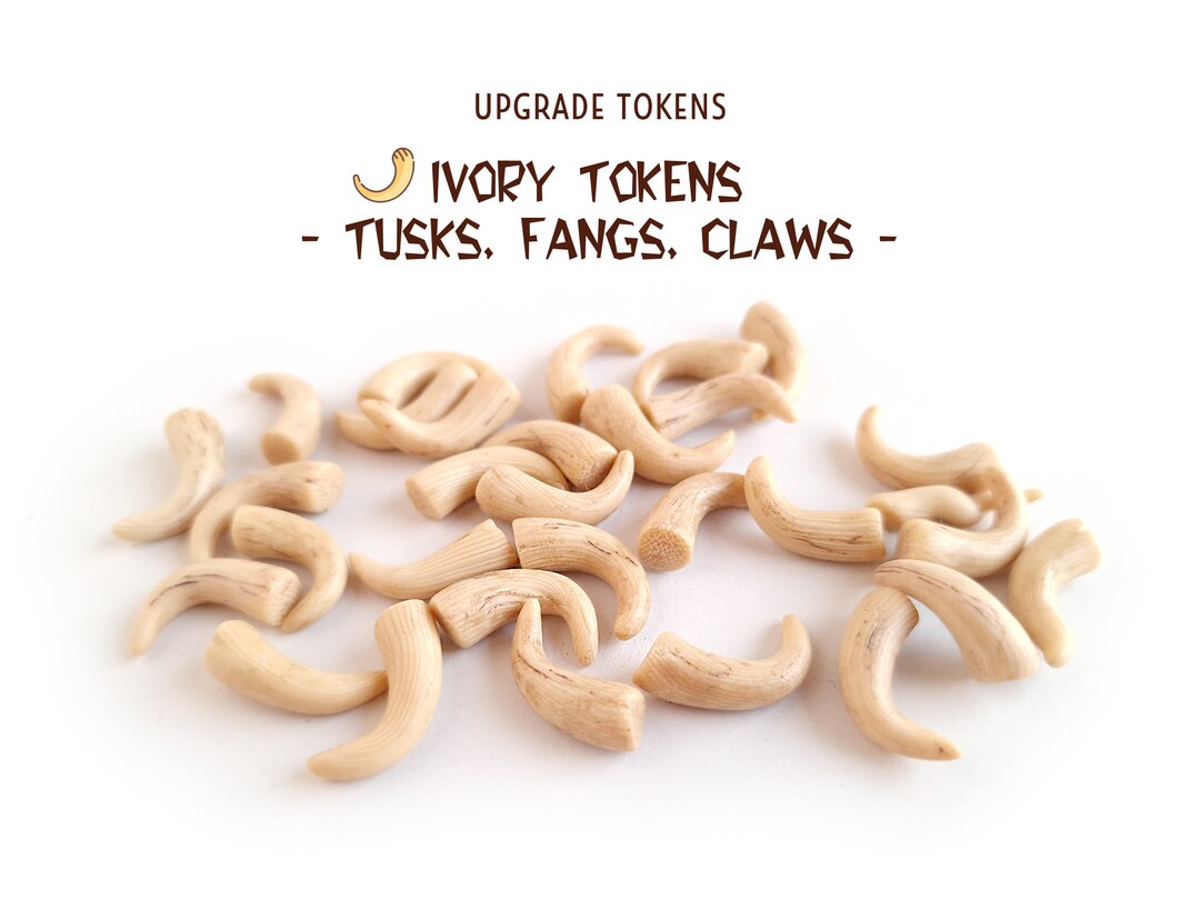 Miniature Faux Tusks, Fangs, Claws, Teeth // Resources for Tabletop ...