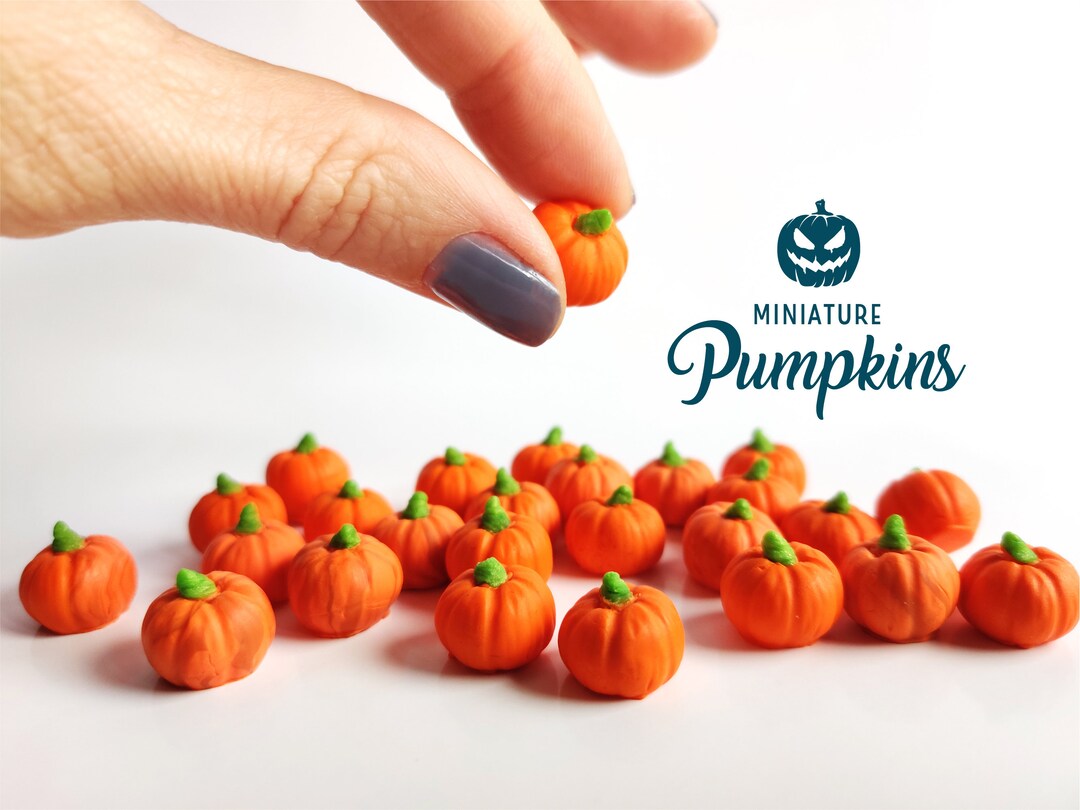 Handmade Polymer Clay Miniature Pumpkins – Food Tokens for Board Games ...