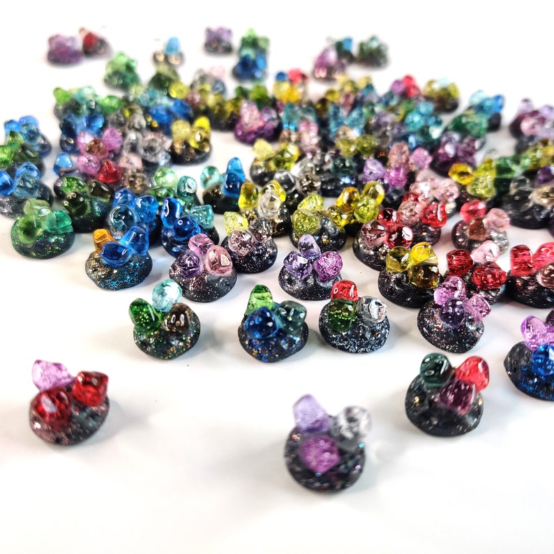 Gemstones, Color Crystals - Random Color Mix. Material - Polymer Clay ...