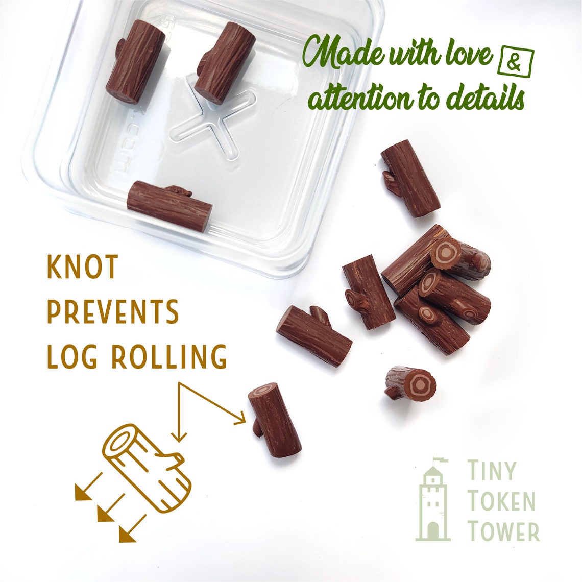 Resource Tokens WOOD Logs Board Game Components Board - Etsy