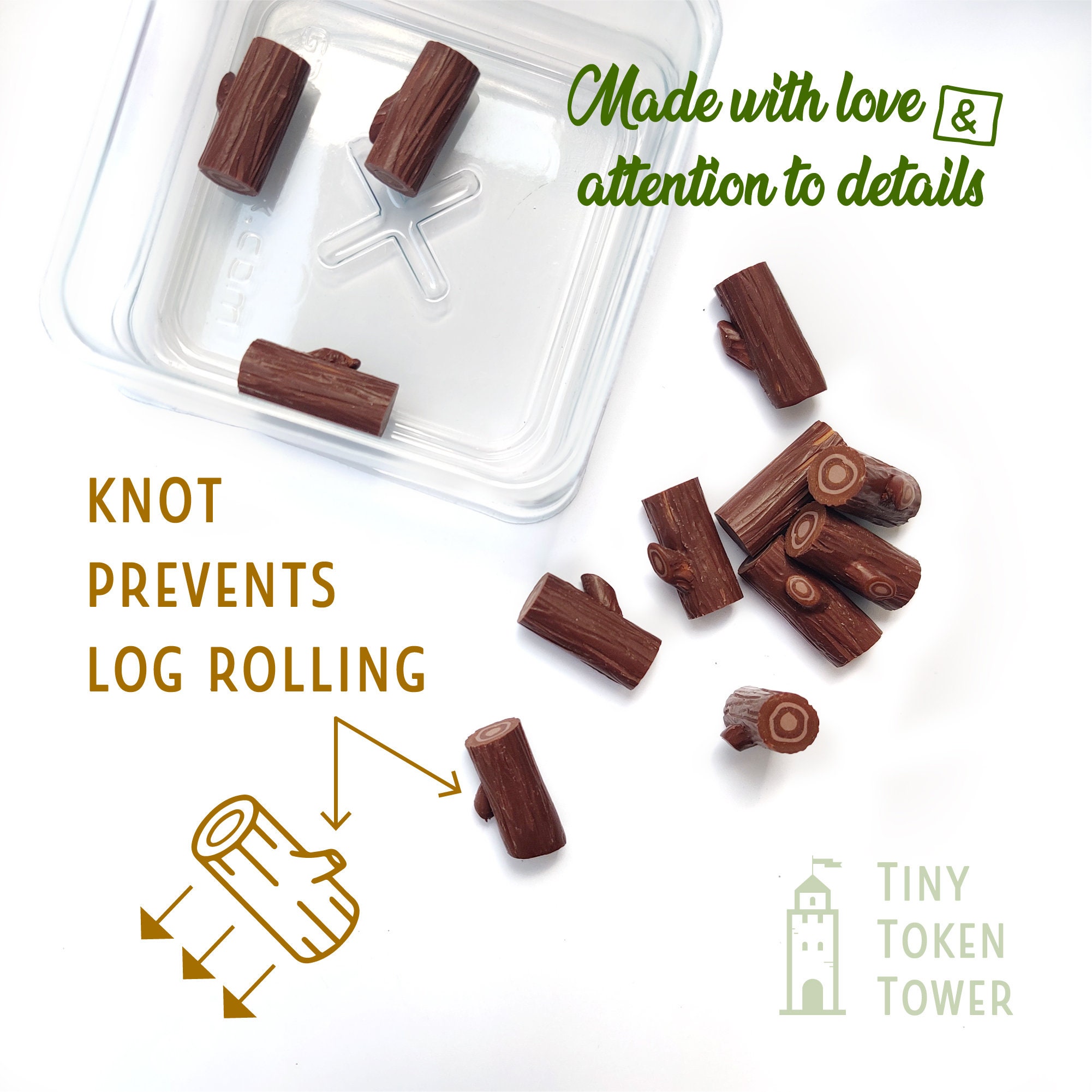 Resource Tokens WOOD Logs Board Game Components Board - Etsy