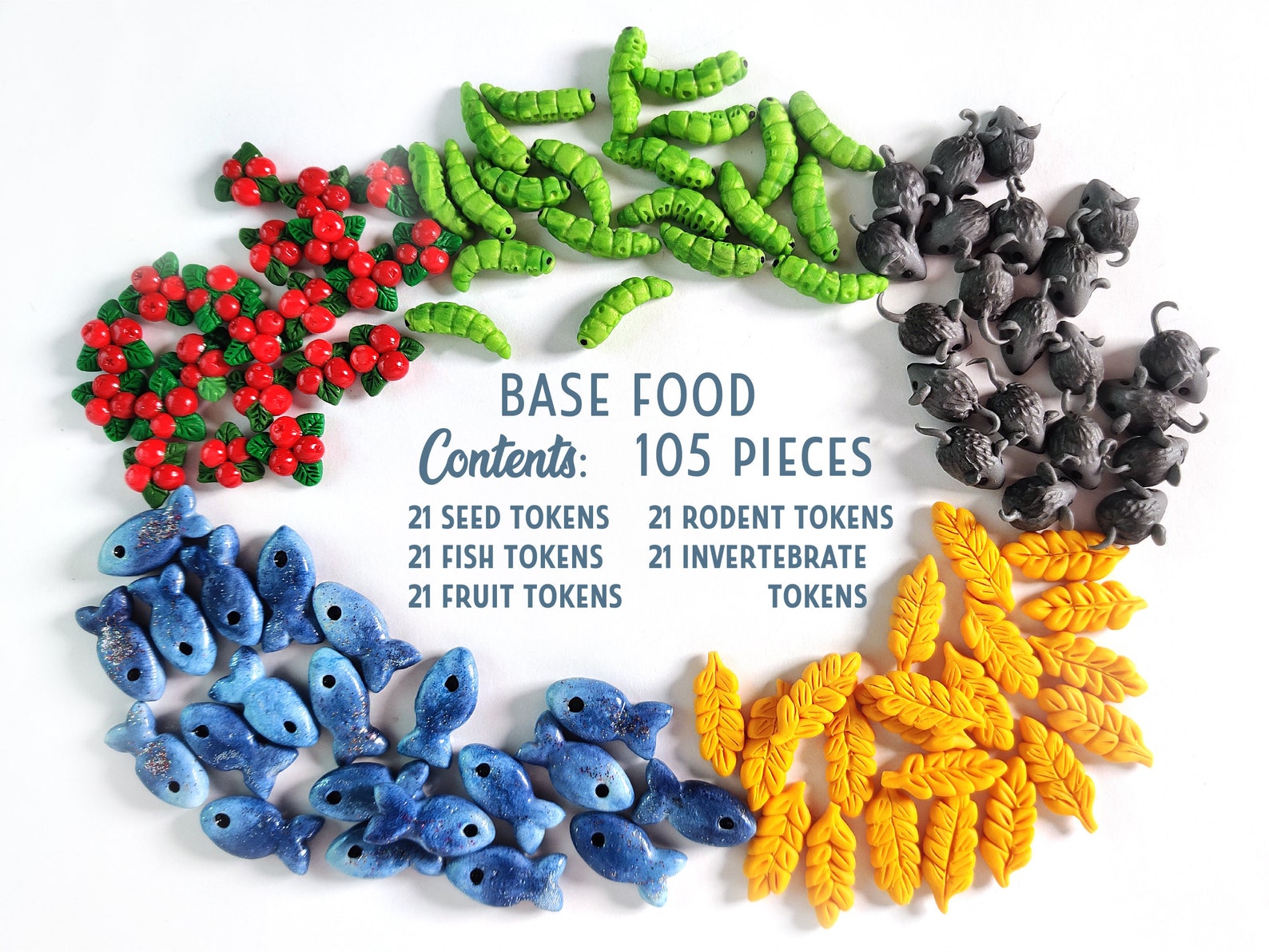 Handmade Food Tokens Compatible With Wingspan™ - Sets for Base Game and ...