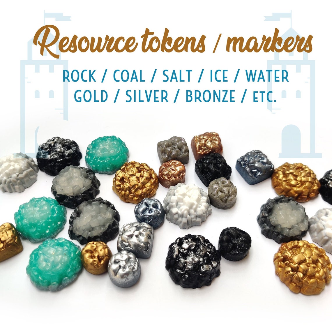Board Game Resources Markers Tabletop Game Tokens Gold / - Etsy