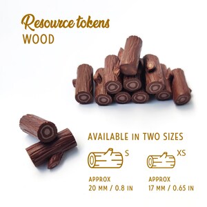 Resource Tokens WOOD Logs Board Game Components Board - Etsy