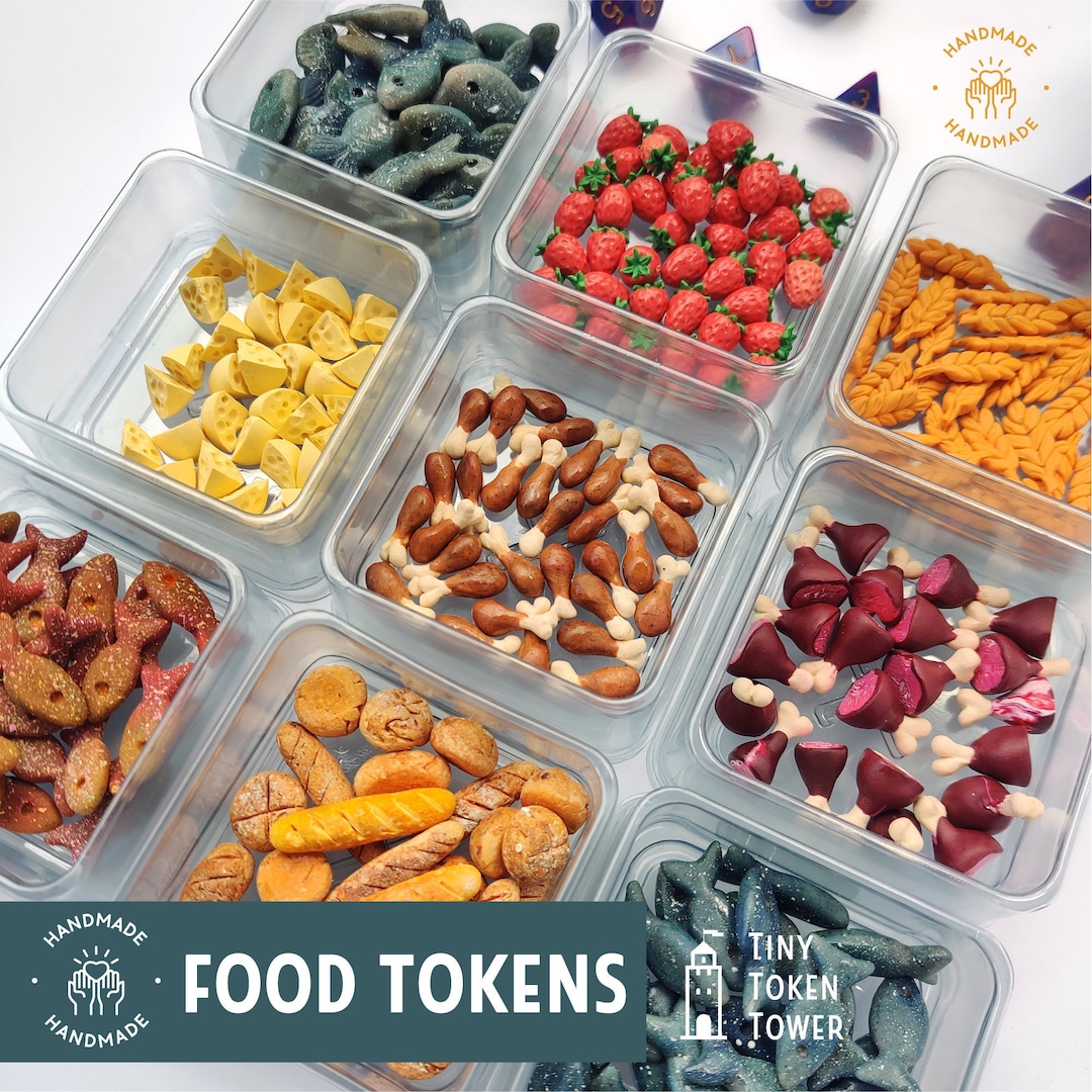 Realistic Food Tokens for Board Games, Polymer Clay Miniatures for ...