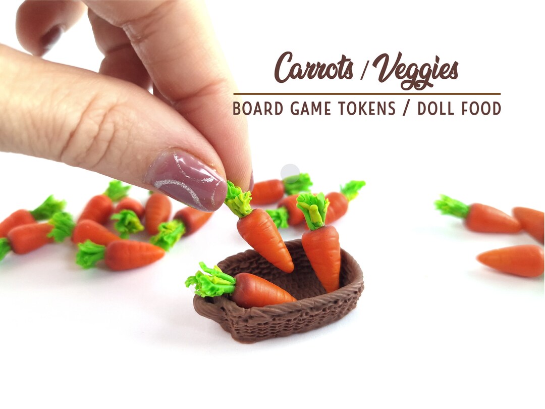 Miniature Carrots, Veggies. Resource/food Tokens for Board Games. Miniatures for Craft Projects ...