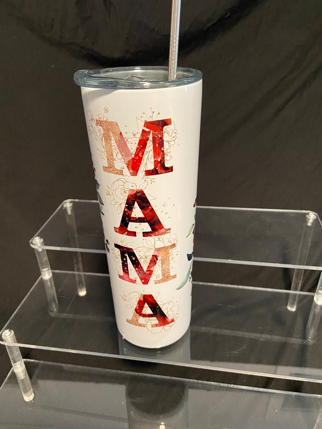Mama'- Bouquet Tumbler- Termo Con Flores Para Mama' - Etsy