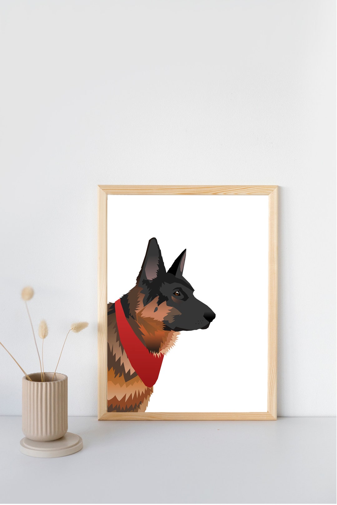 German Shepherd Print German Shepherd Art Gift for Dog Lover Printable ...