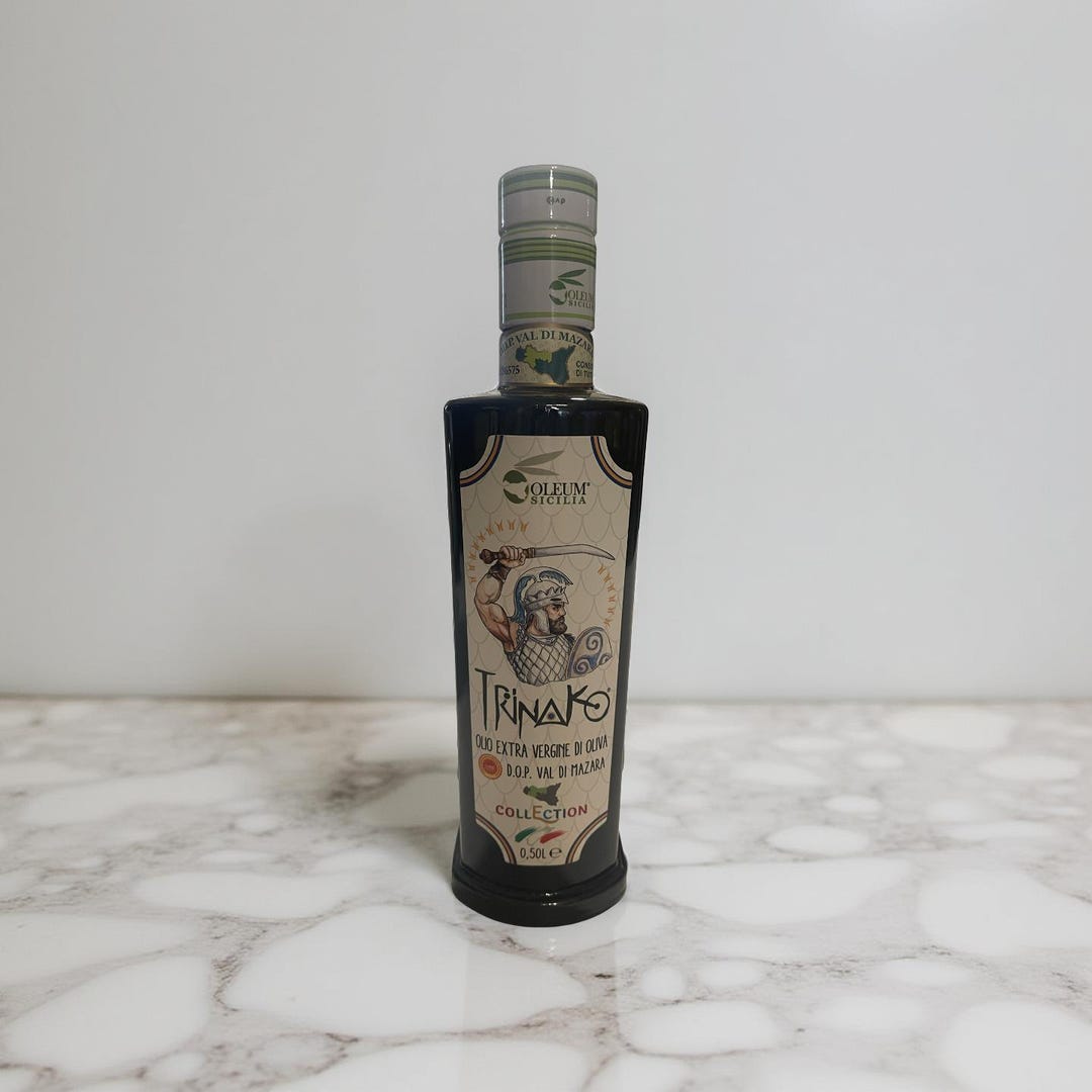 TRINAKO Extra Virgin Olive Oil| DOP Val Di Mazara| 1/2 Liter (16.91oz ...