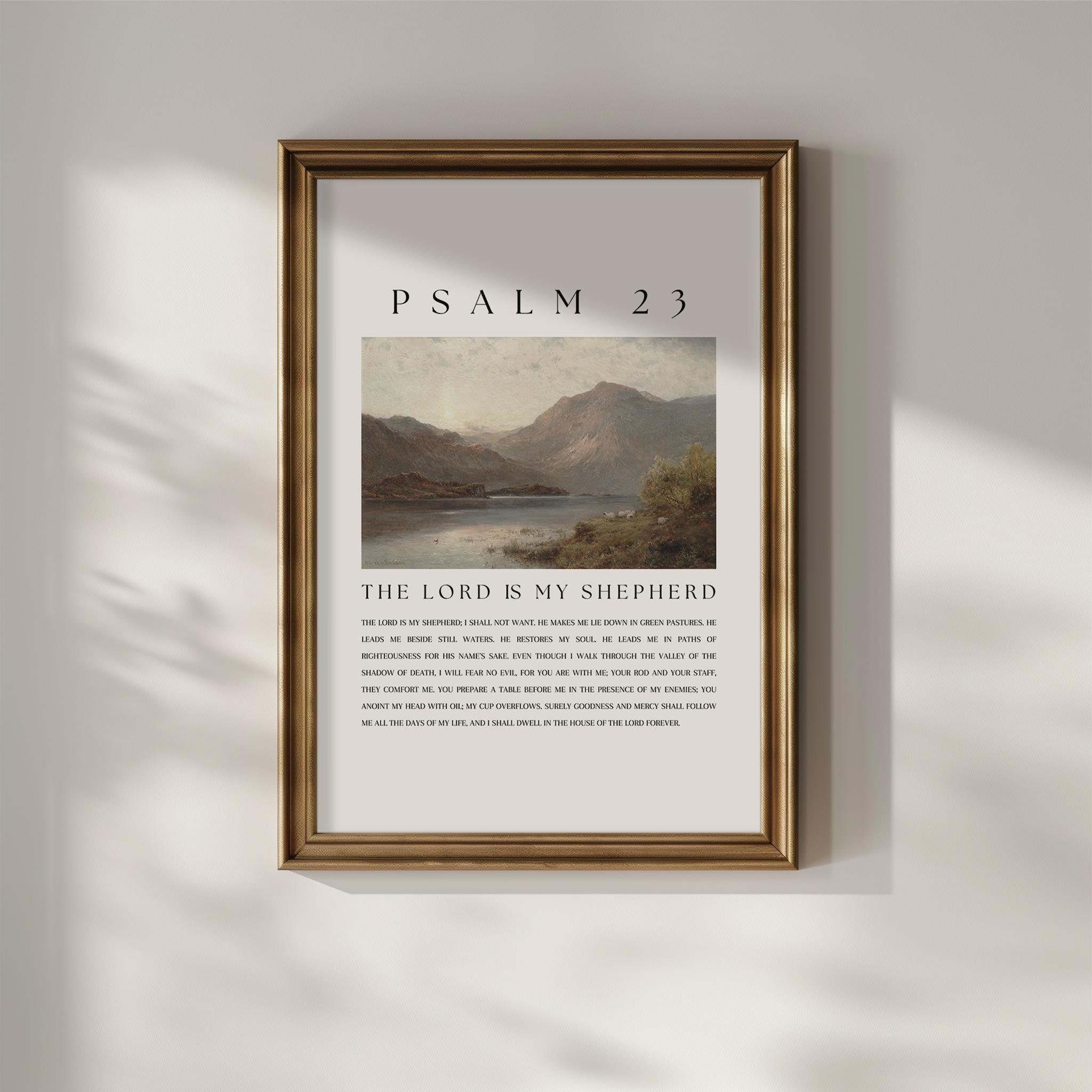 Psalm 23 | the Lord is My Shepherd | Psalm Posters | Biblical Art ...