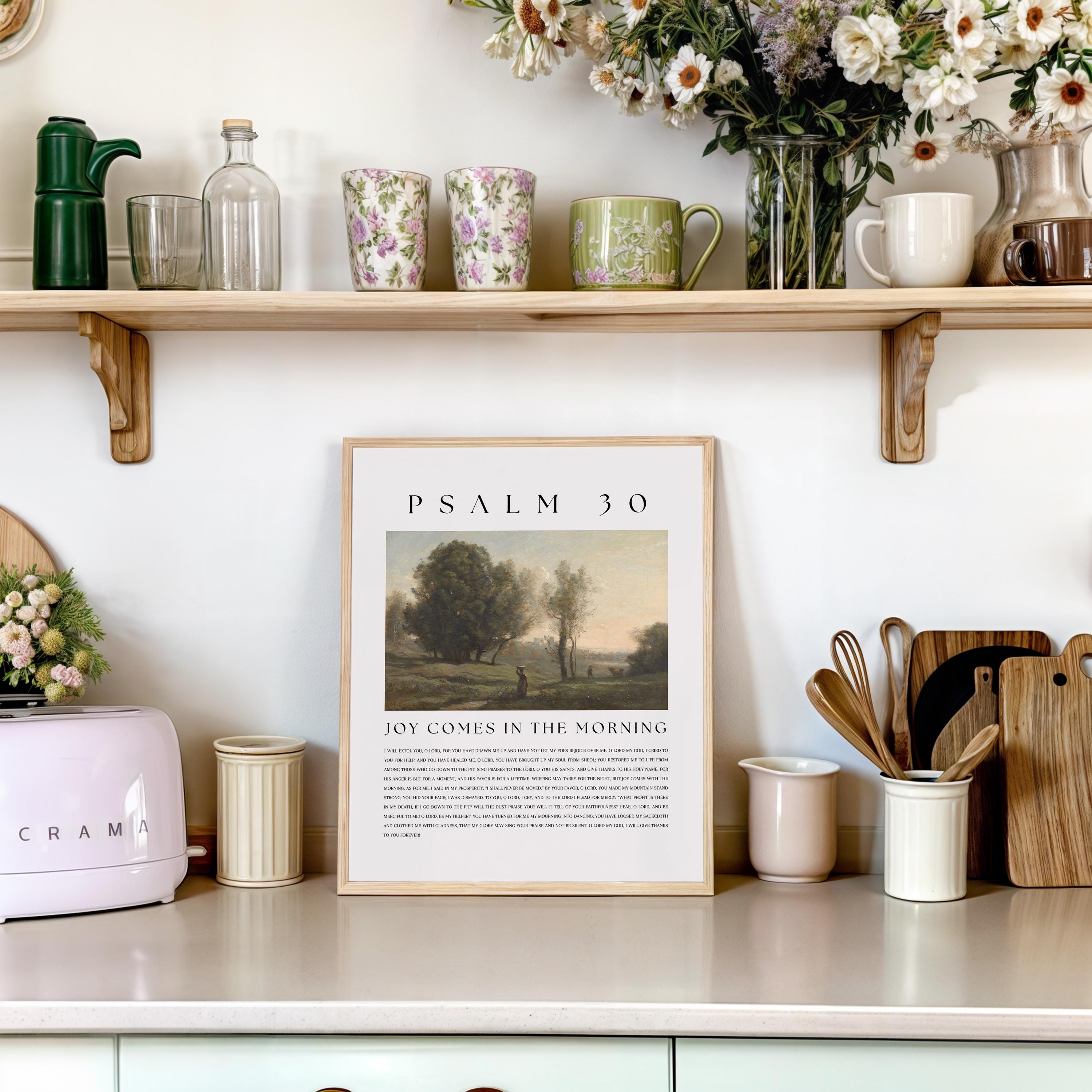 Psalm 30 | Joy Comes in the Morning | Psalms Posters | Christian Wall ...