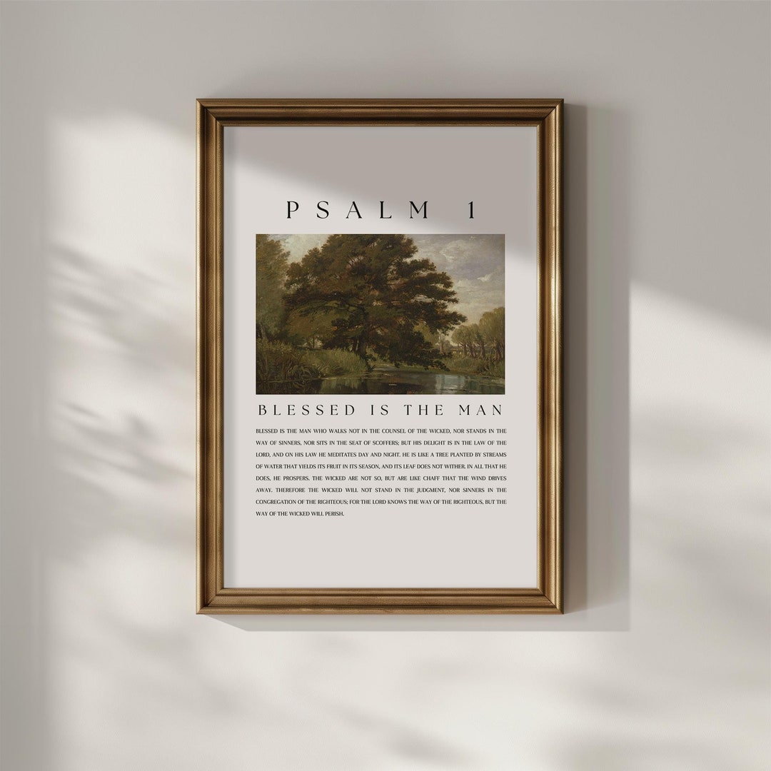 Psalm 1 | Psalms Posters | Biblical Prints | Christian Wall Art ...