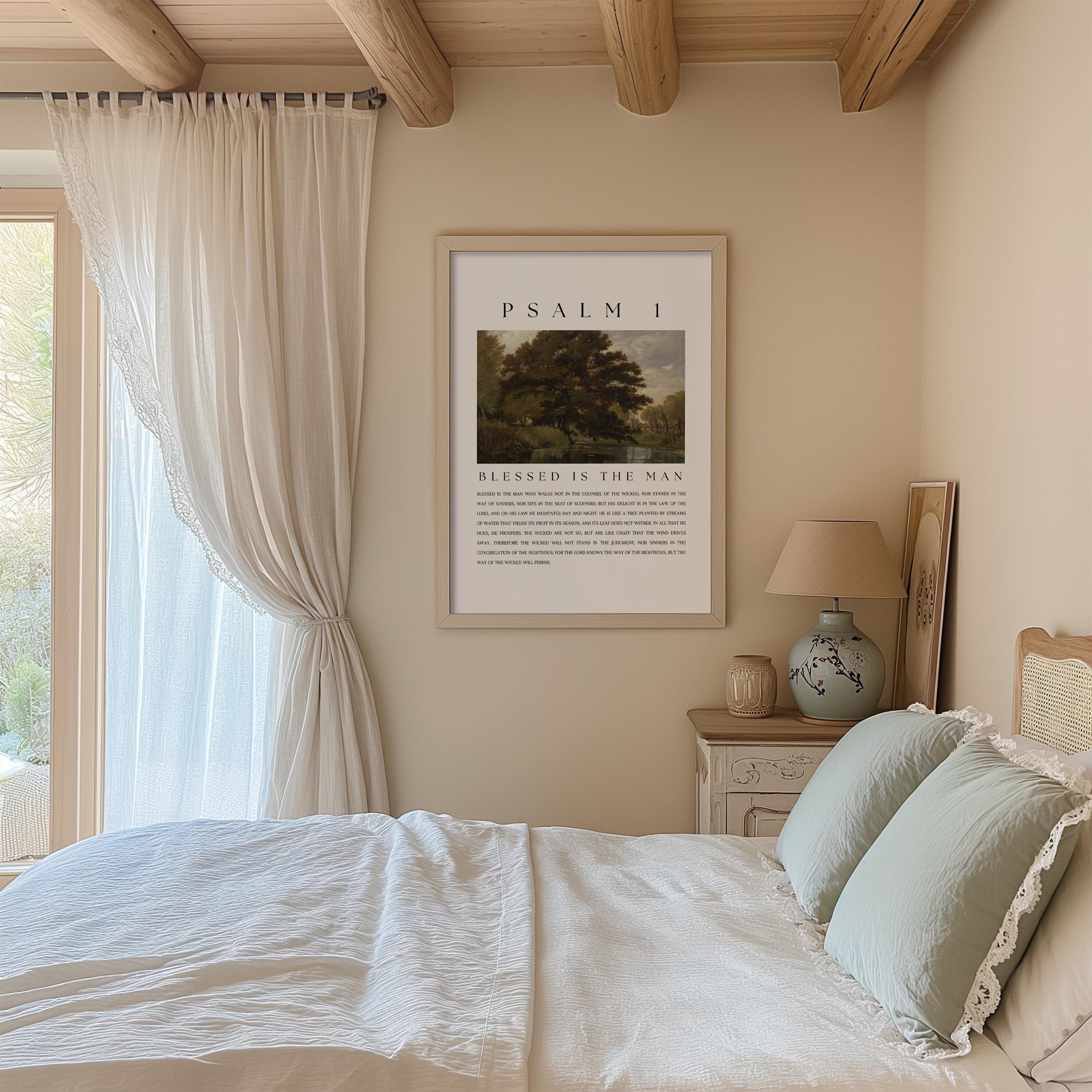 Psalm 1 Psalms Posters Biblical Prints Christian Wall Art Biblical Art ...