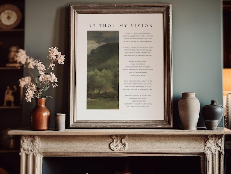 Be Thou My Vision | Christian Hymn Wall Art | Vintage Christian Wall ...
