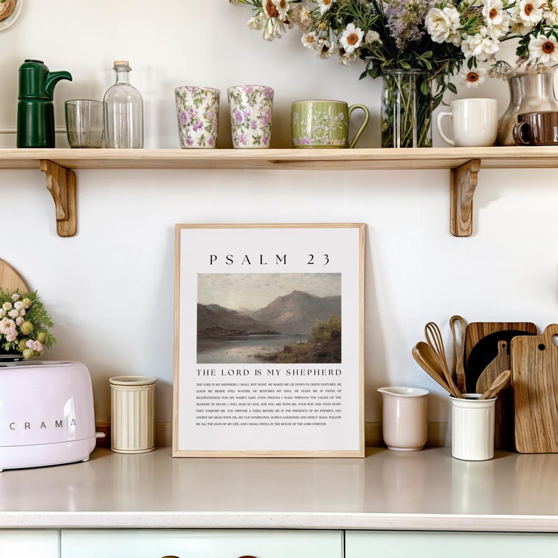 Psalm 23 | the Lord is My Shepherd | Psalm Posters | Biblical Art ...