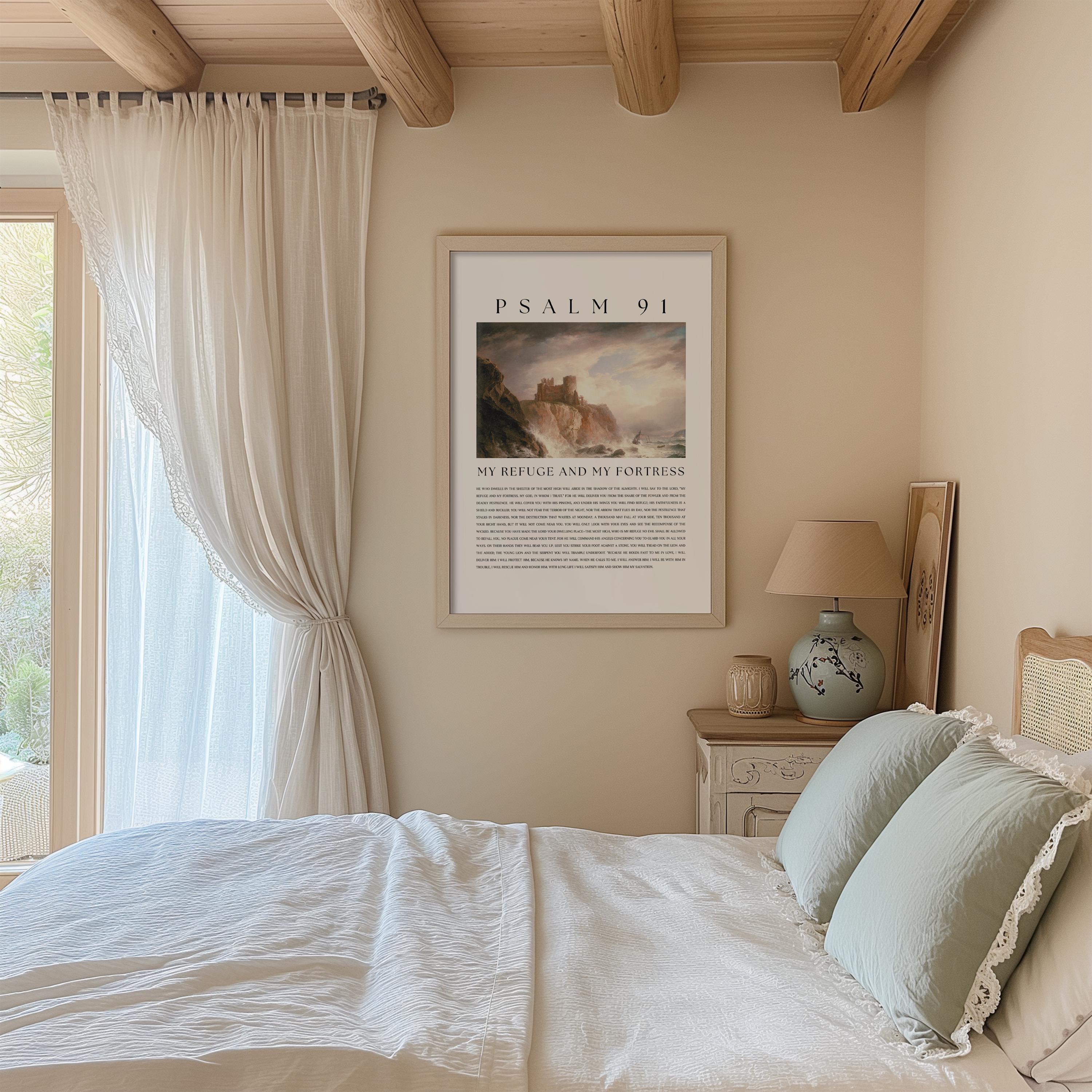 Psalm 91 | My Refuge and Fortress | Psalms Poster | Christian Home ...