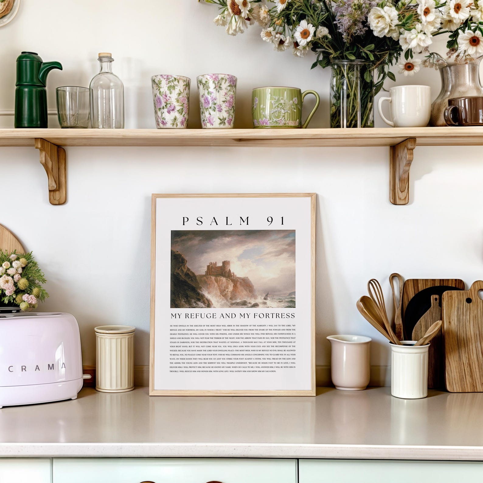 Psalm 91 | My Refuge and Fortress | Psalms Poster | Christian Home ...