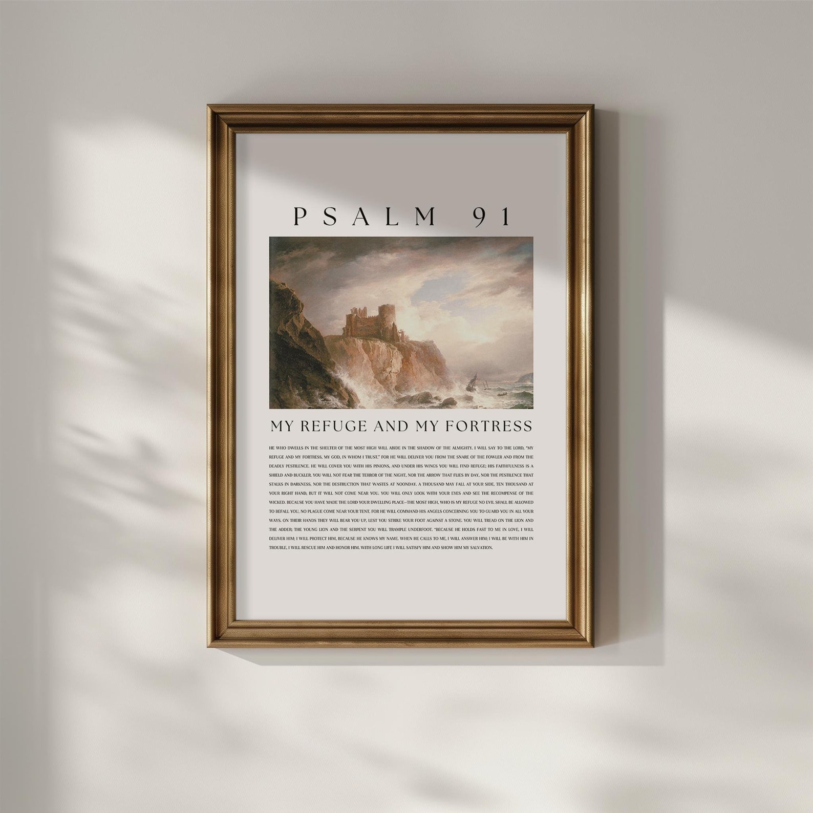 Psalm 91 | My Refuge and Fortress | Psalms Poster | Christian Home ...