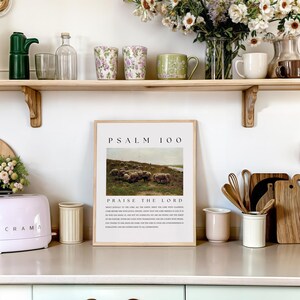 Psalm 100 | Praise the Lord | Psalms Poster | Christian Home Decor ...