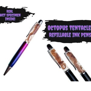 Octopus Tentacle Ink Pen Real Wet Specimen Floating Taxidermy Oddities ...