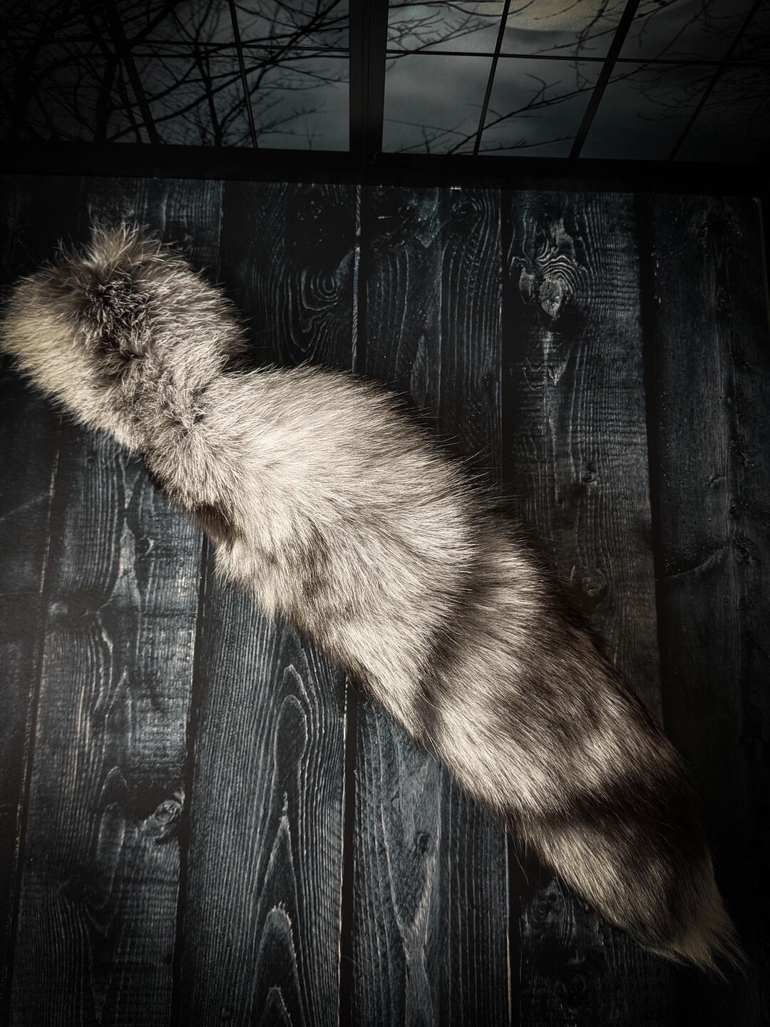 Real Indigo Fox Fox Tail Large Keychain | Tanned & Preserved Taxidermy ...
