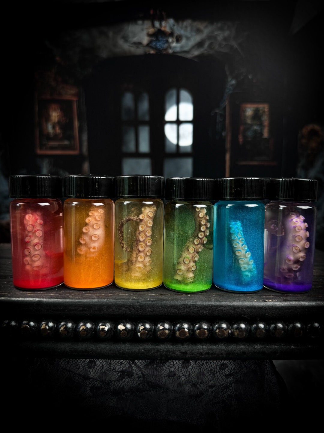Octopus Tentacle Wet Specimen Vial Rainbow Colored Oddity | Curio ...
