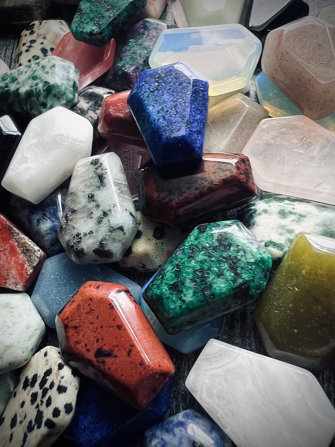 Mini Coffin Shaped Crystal Natural Carved Witchy Decor - Etsy