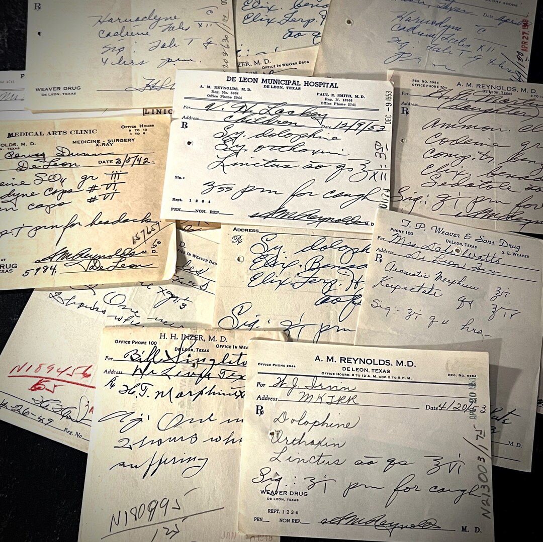 Antique Handwritten Prescriptions Antique Medical Ephemera - Etsy
