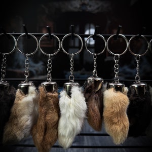 Lucky Rabbit Foot Keychain | Real Preserved Animal Taxidermy Handmade ...