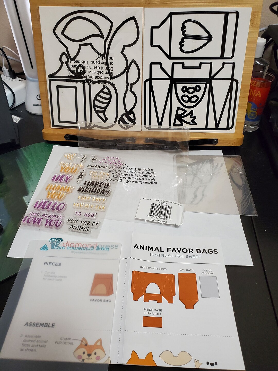 Diamond Press Animal Favor Bags Stamp and Die - Etsy