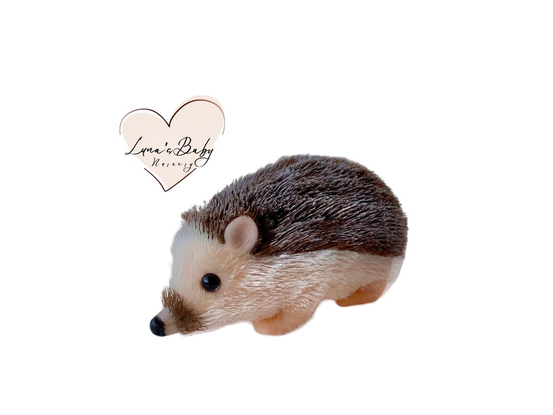 Teacup Silicone Hedgehog Adoption Gift Set, Reborn Brown Hair Hedgehog ...