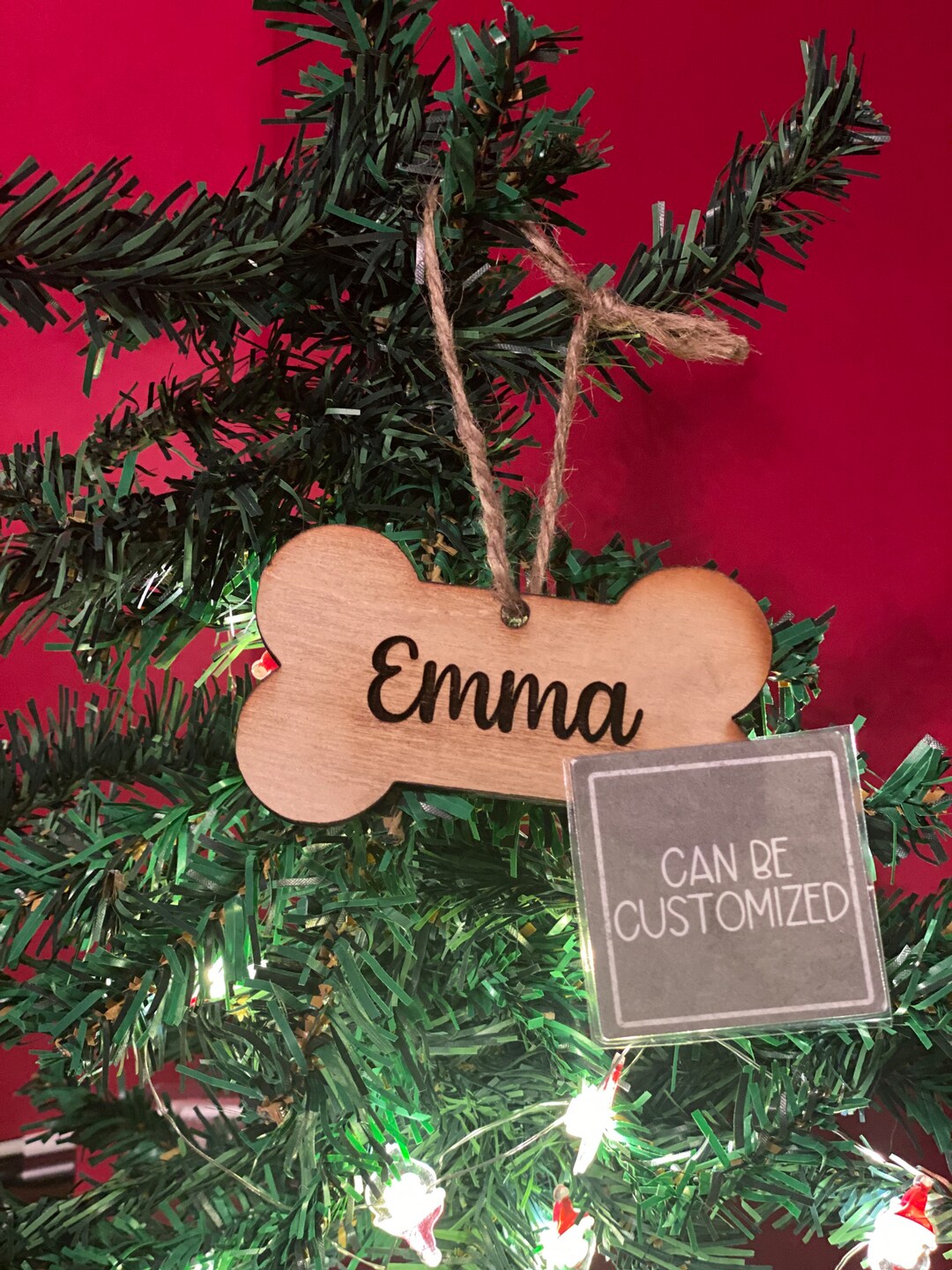 Dog Bone Shaped Wood Ornament - Etsy