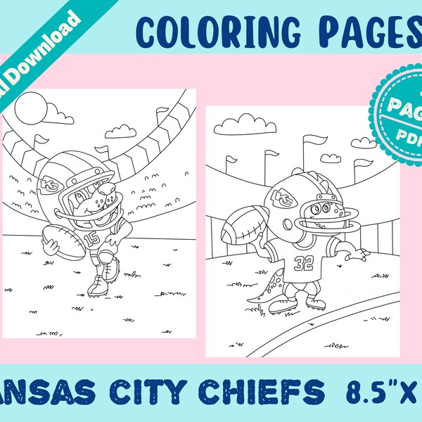 Kansas City Chiefs Coloring Page - Etsy